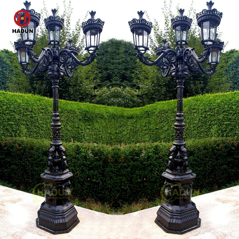 Outdoor Garden Exquisite Cast Iron Lighting Lamp Poles| Alibaba.com