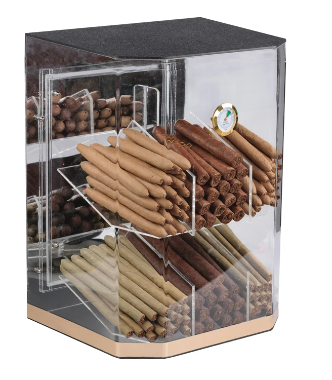 Clear Acrylic Locking Cigar Humidor Retail Display Case Clear Acrylic ...