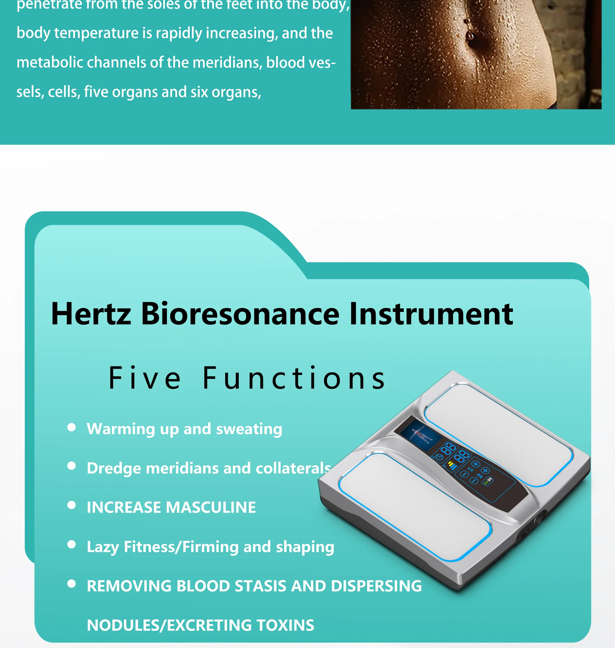 Massage Meridians Therapy Terahertz Megaenergy Instrument Thermotherapy ...