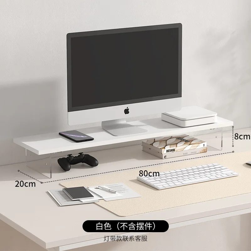 New Monitor Stand Studio Single Adjustable Wooden Acrylic Dual Desktop ...