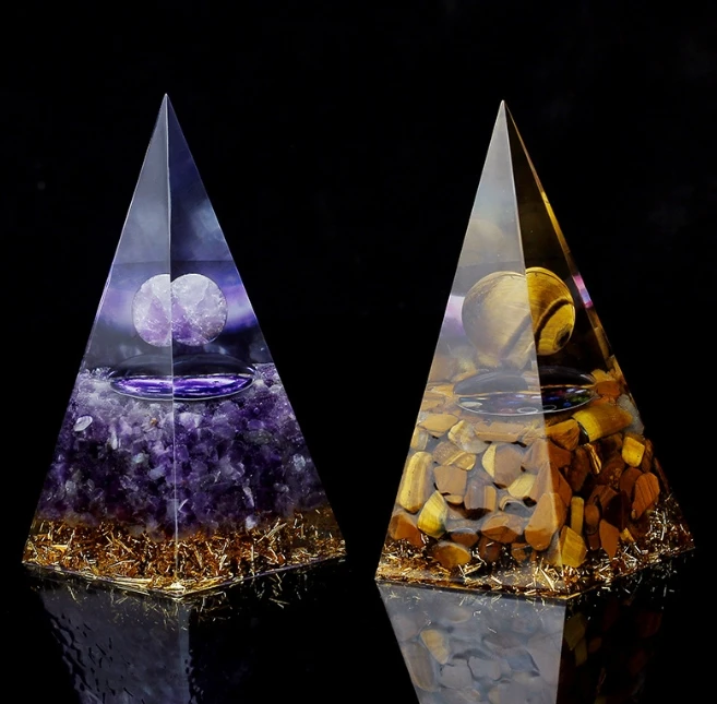 Orgone Pyramid Of Positive Energy,Amethyst Chakra Orgone Pyramid ...