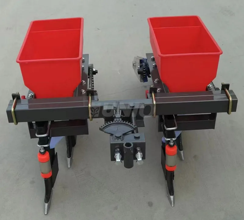 Small 2 Wheels Walking Tractor Mounted Double Rows Corn Precise Seeder ...