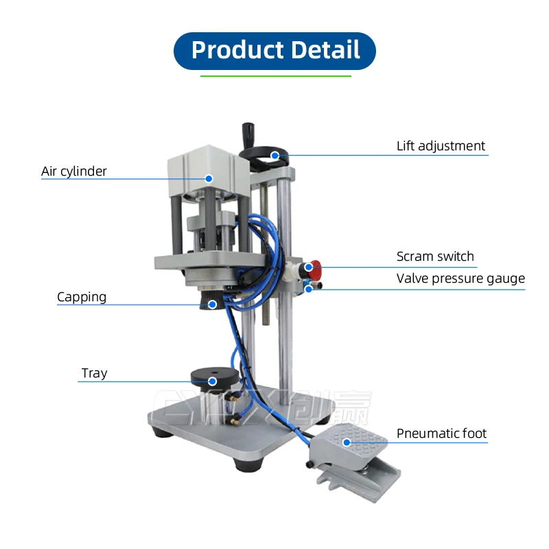 CYJX Semi Automatic Pneumatic Desktop Injection Aluminum Foil Cap ...