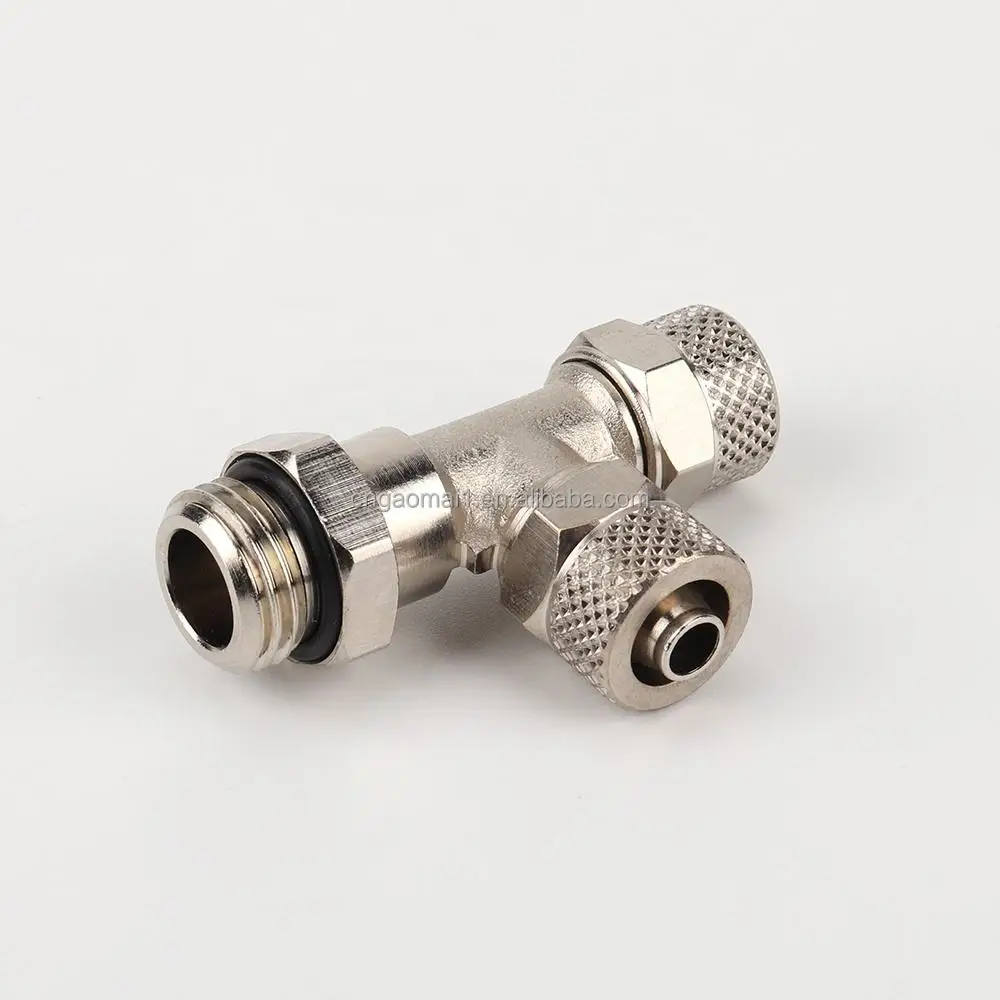 Pd-g Pneumatic Knurling Nut Fitting Brass Male Female Threaded Offset ...