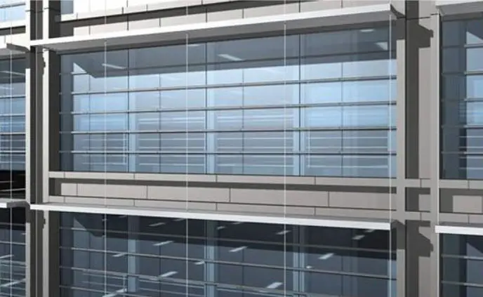 Curtain Wall with Aluminium Structural and Glass - Modern Design