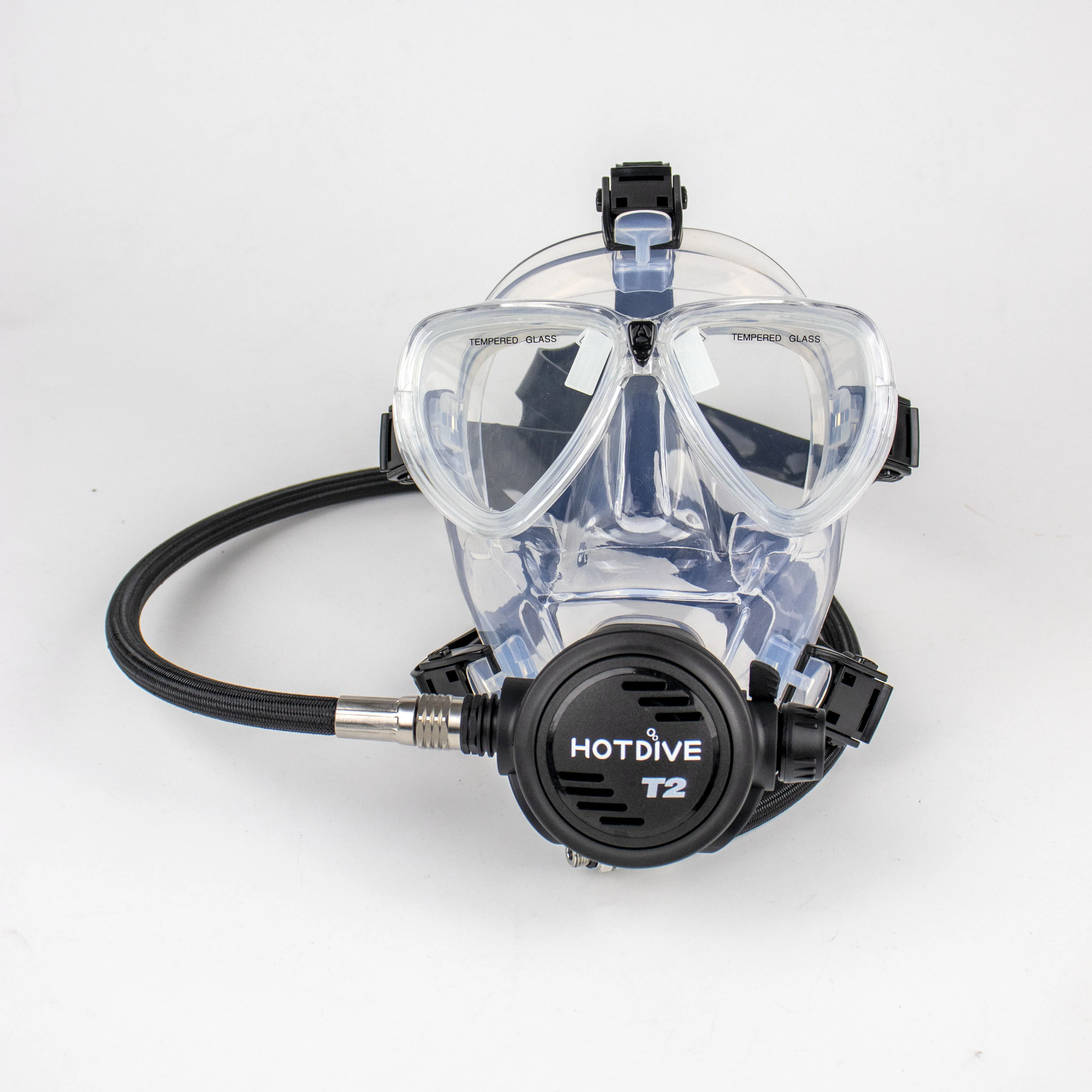 Silicone Full Face Diving Mask with Tempered Glass, Waterproof Case for ...