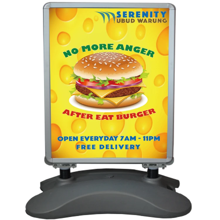 Aluminum Portable Waterbase Pavement Sign Poster Stand - Buy Waterbase ...