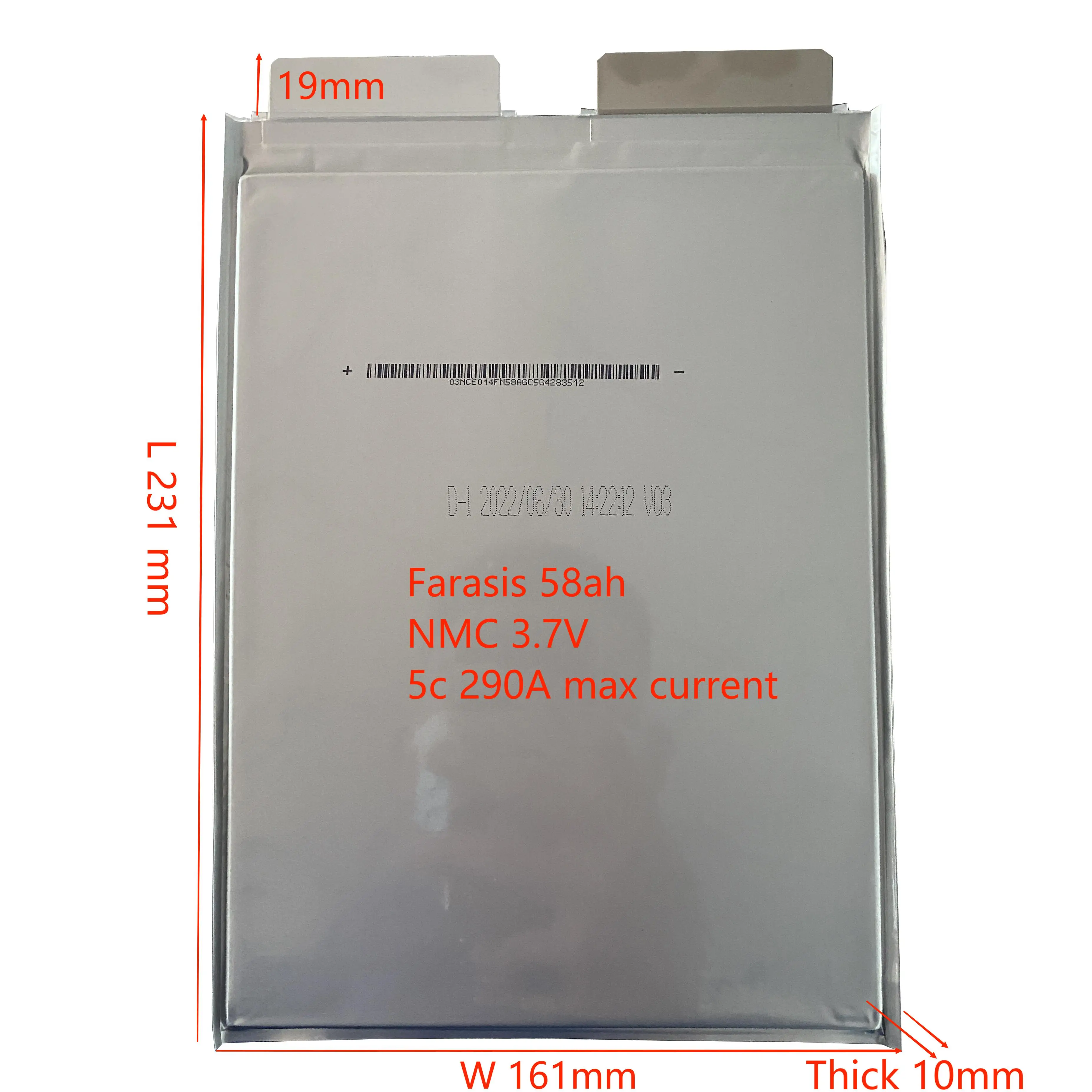 3.7v Nmc 58ah Polymer Battery Lithium Ion Li-po Pouch Cell 3.7v Nmc Cel For Solar Storage ...