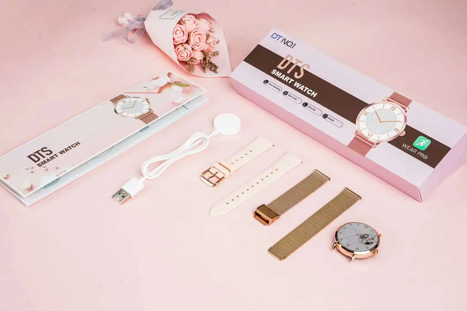 Dts Diamond Smart Watch Fashion Ladies Luxury 1.3" Amoled Screen Bt Call Ip68 200mah Smart Watch ...