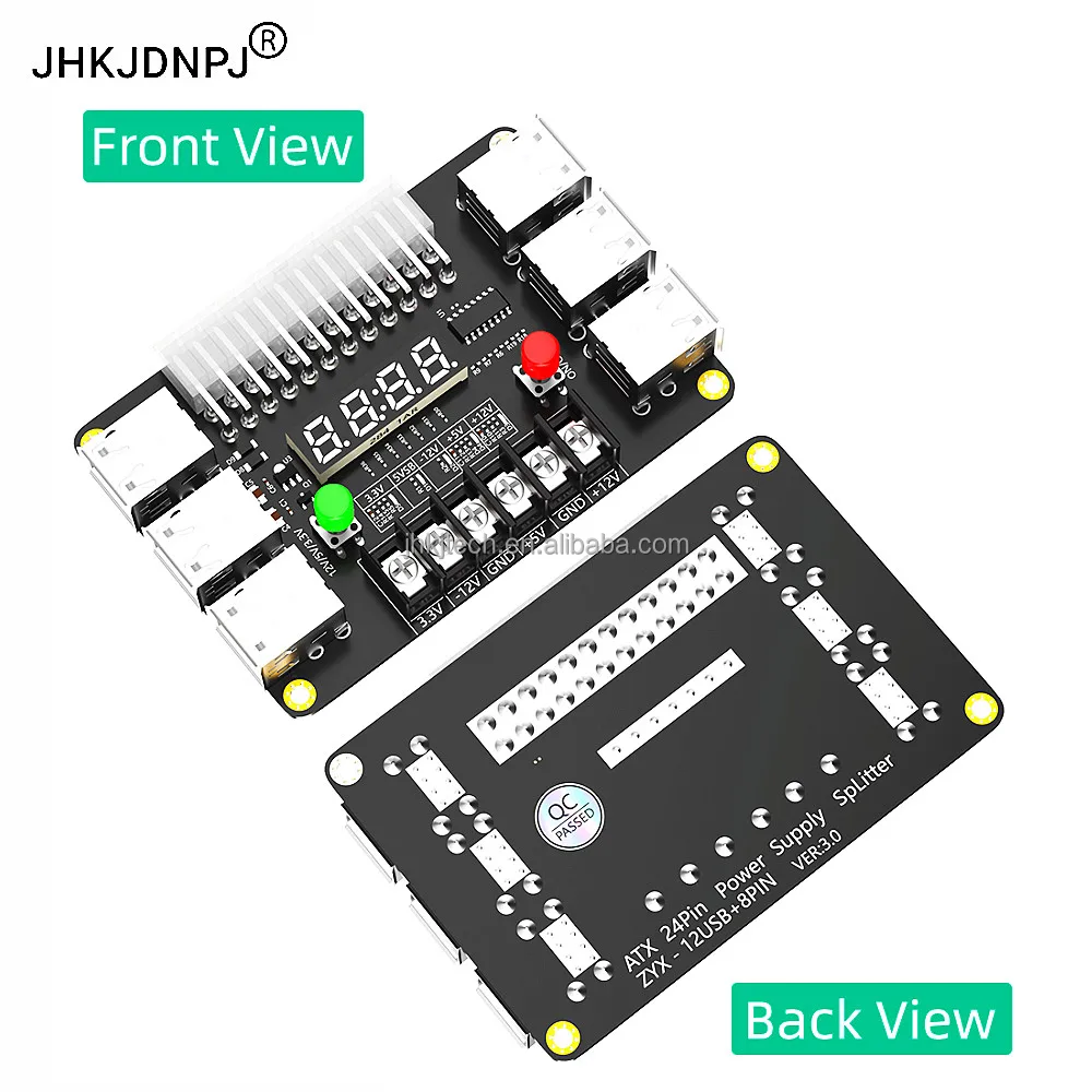 Atx Power Supply Breakout Board And Acrylic Case Kit With 3.3v,5v,12v ...