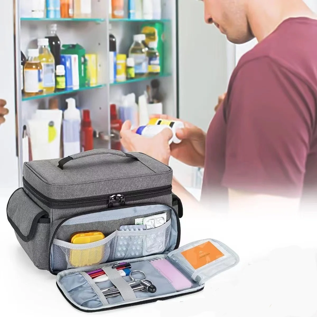 Portable Tactical Medical Kit Oxford PC Material Medicine Storage Bag ...