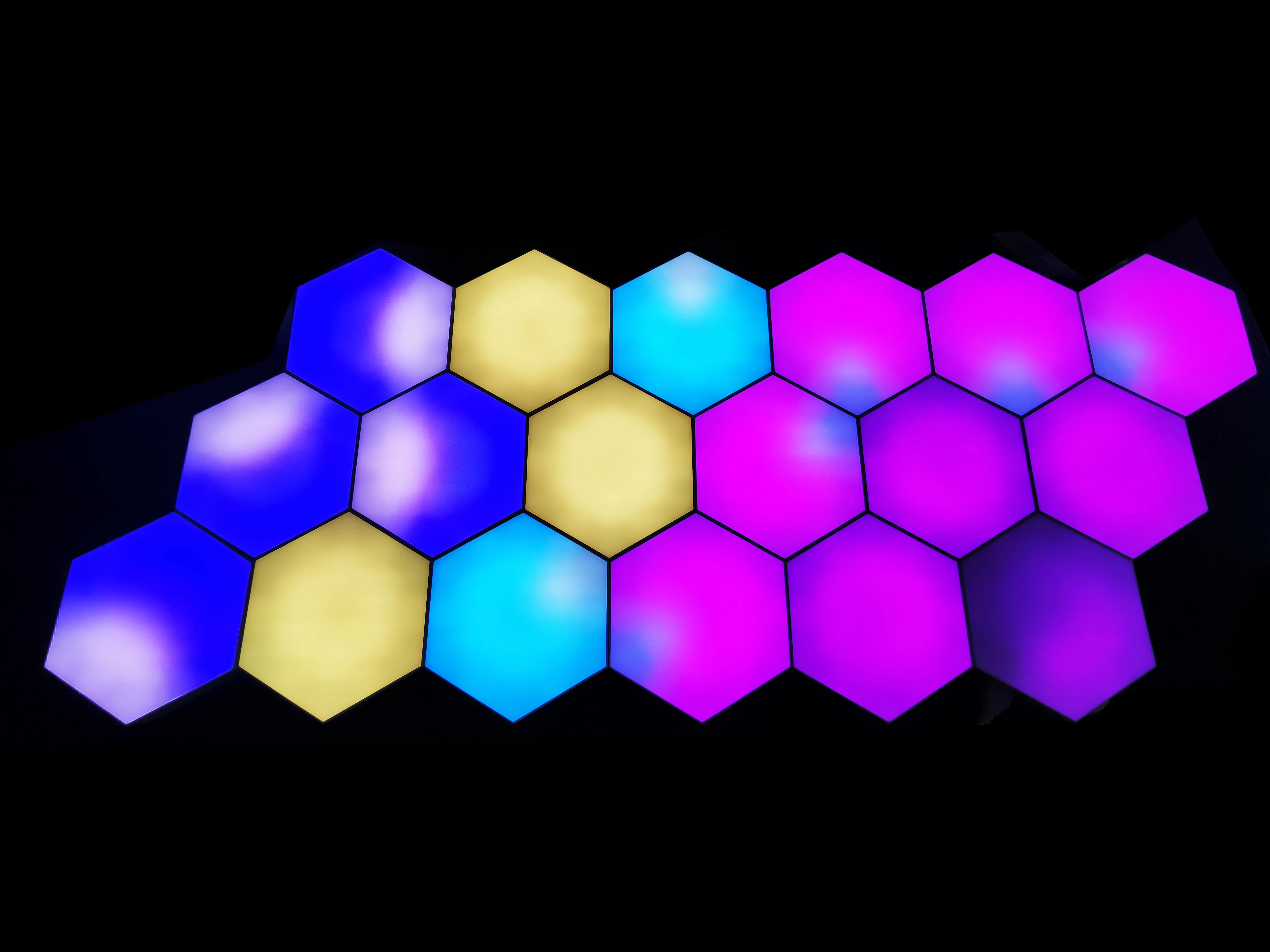 RGB Quantum Light Smart Hexagon Lights Led Hexagonal Modular Lighting ...