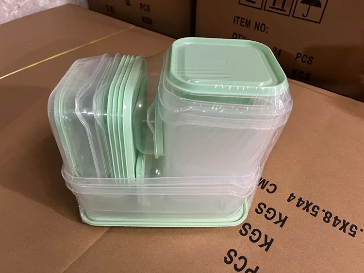 HYRI 2024 Hot Plastic Food Container Set - 17-Piece Kitchen Storage