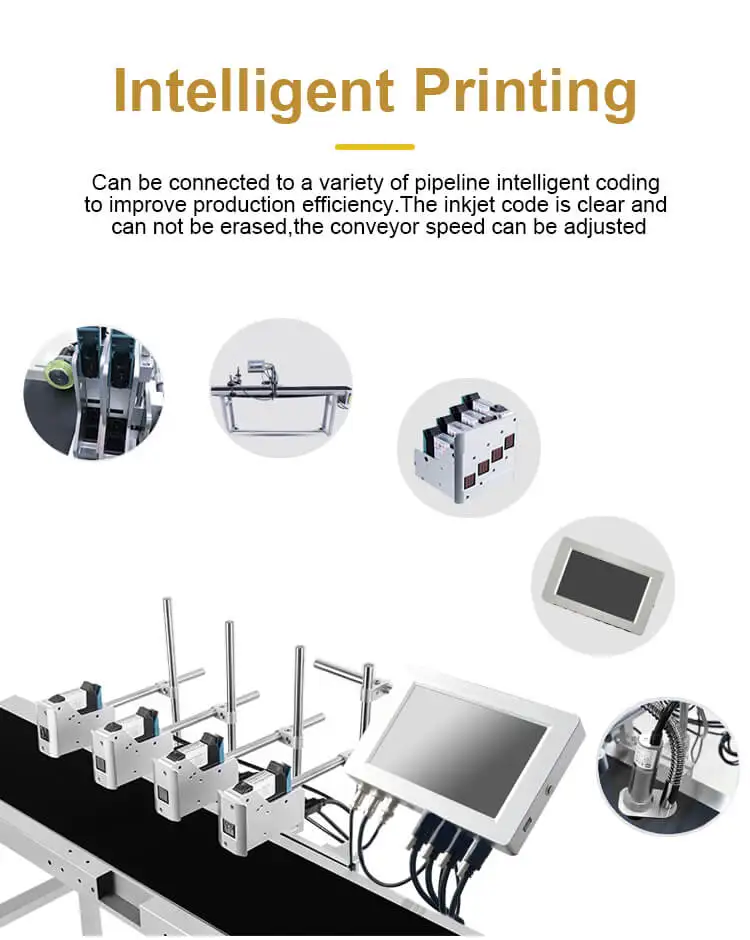 Multi Head Automatic Date Code Production Plastic Bag Carton Box Expiry ...