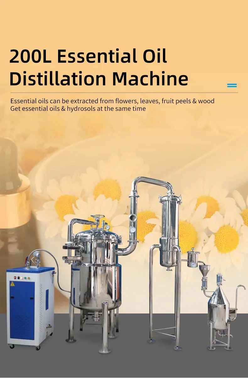 1000l Essential Aromatic Oils Distiller Steam Distillation Machine ...