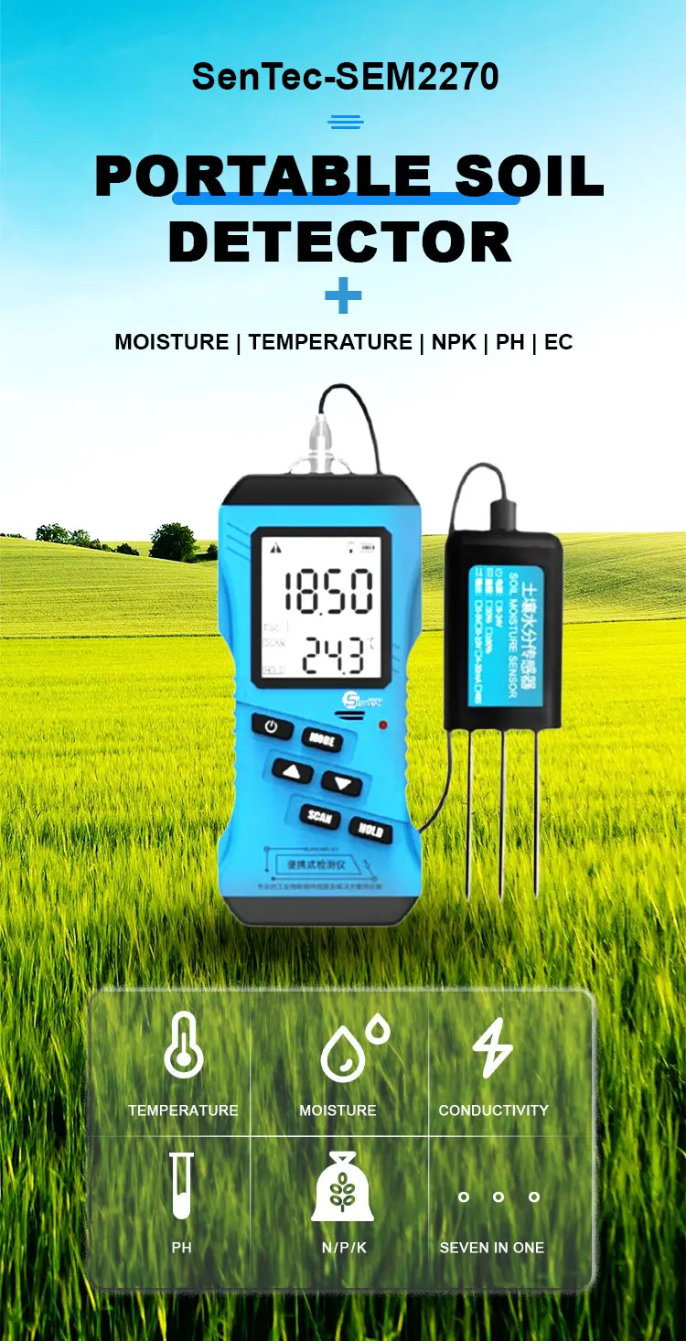 Sentec Sem2270 Customized Rs485 Portable Digital Soil Nutrient Analyzer ...