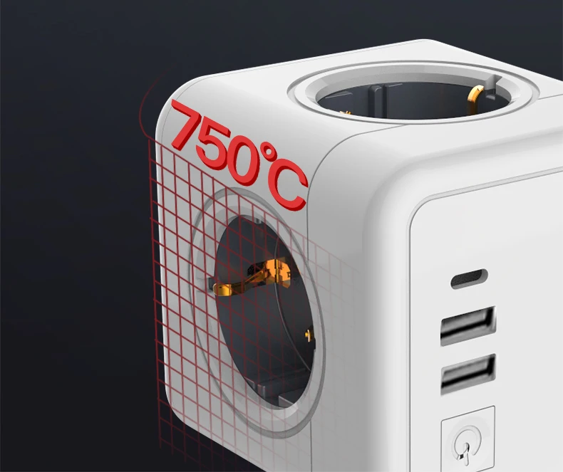 Socket Power Cube / Socket Block / Multiple Sockets In Cube Shape With ...