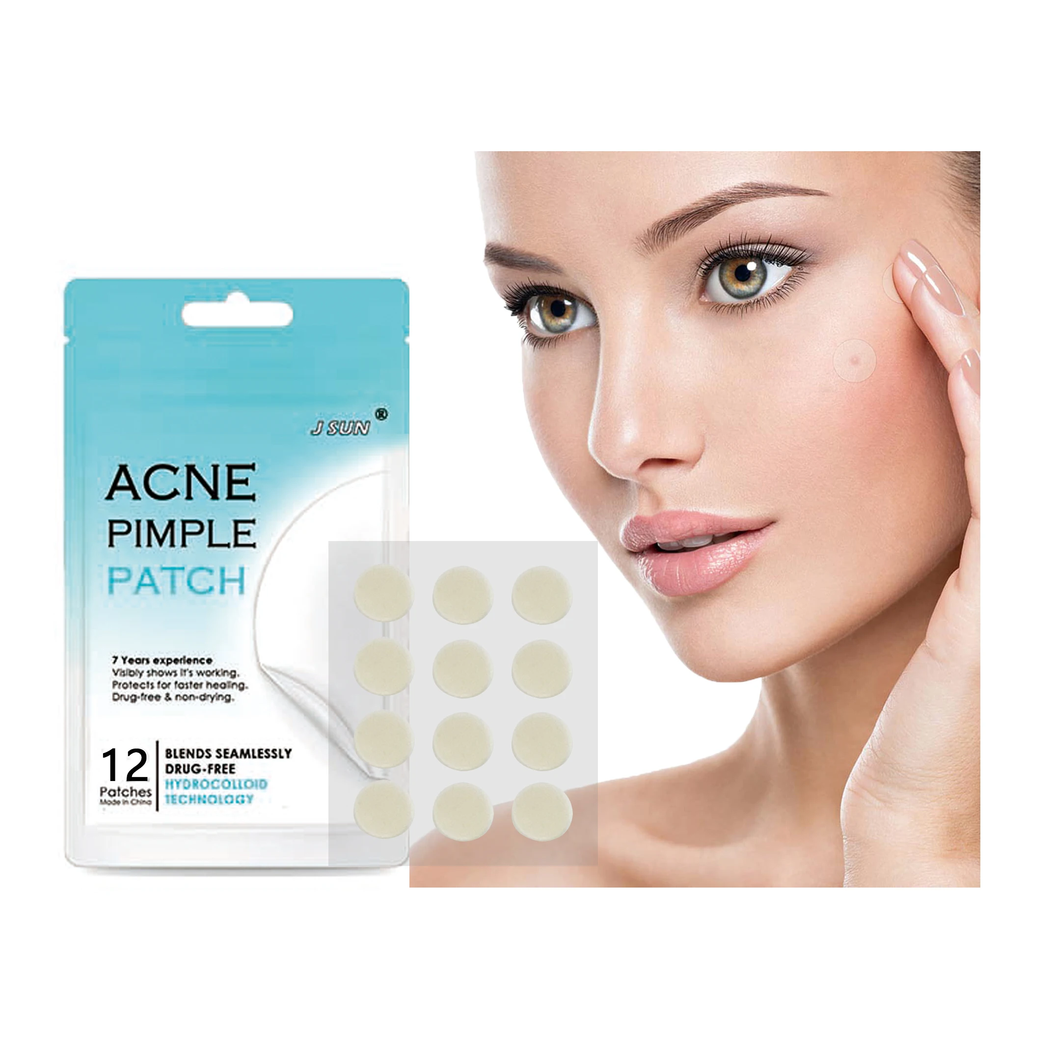 9 Year Factory Acne Pimple Patch For Blemish Zits Hydrocolloid Oem ...
