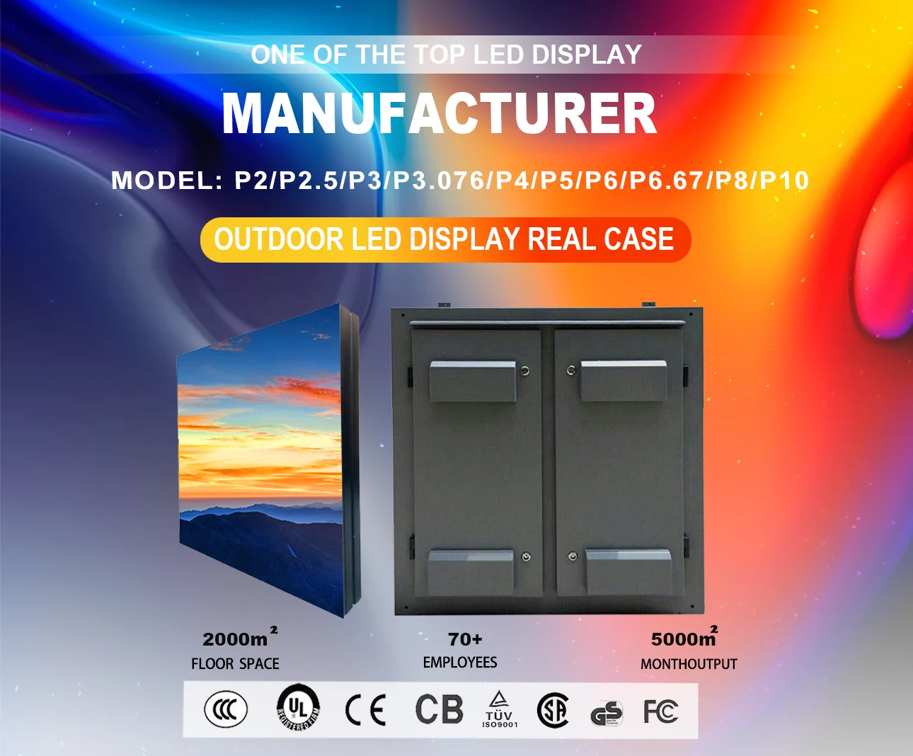 Outdoor Full-color LED Display Screen P2 P2.5 P3.076 P4 P5 Led Screen Double Sided Waterproof ...