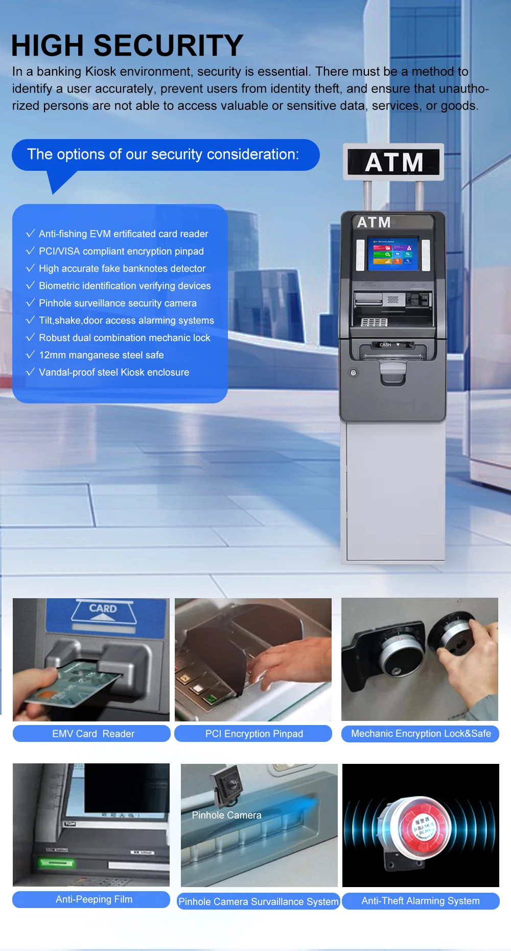 Bank ATM Machine Cash Acceptor - Reliable Bill Payment Kiosk