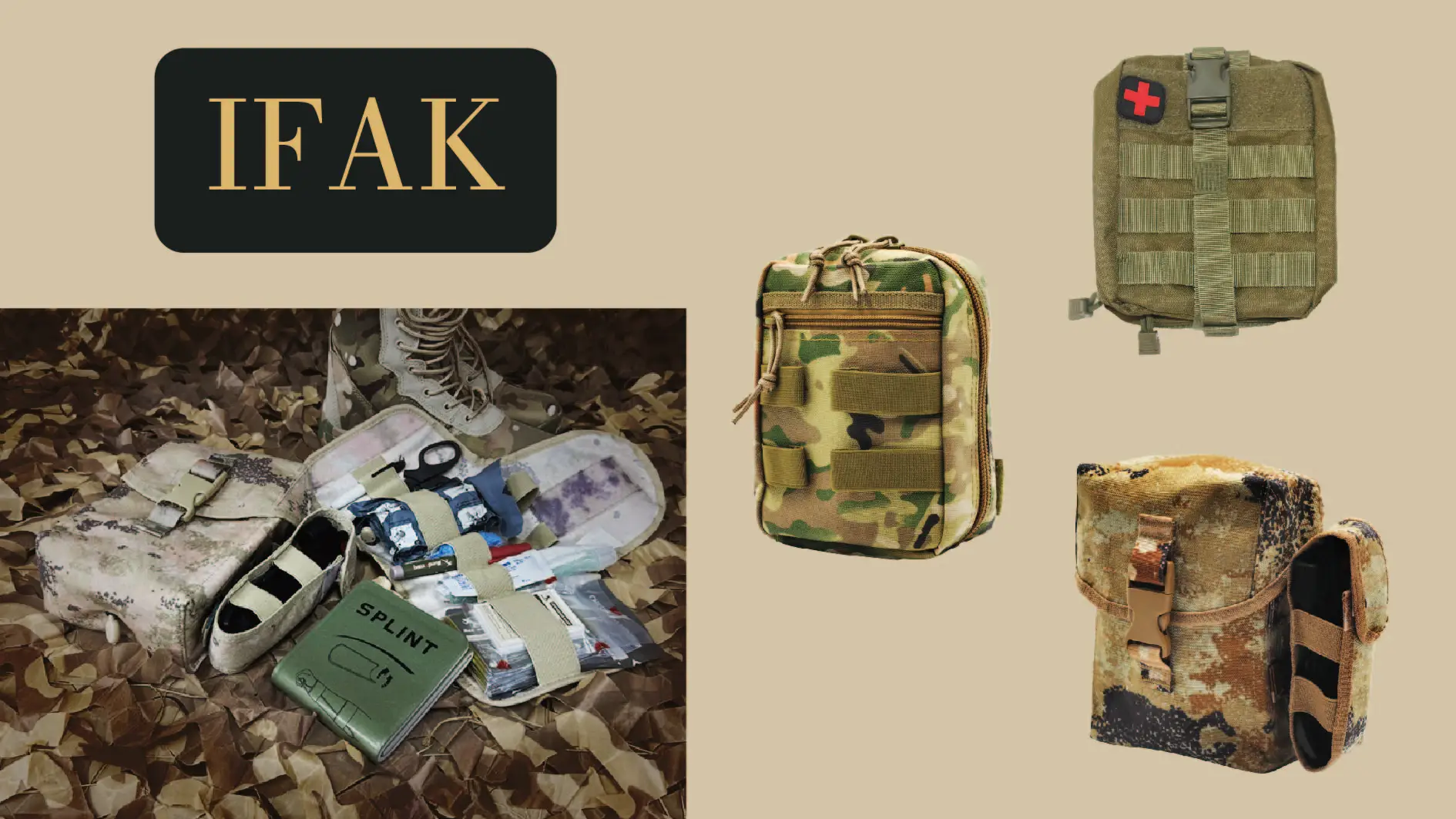 Ifak Tactical Medical Trauma Rescue First Aid Kit Ifak Pouch Emergency ...