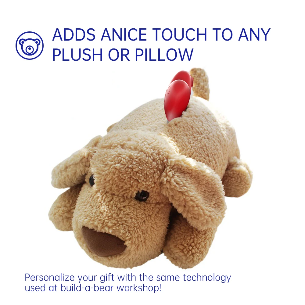 Red Heart Shape Record Plush Toy Sound Module Heart Beat Soothing ...