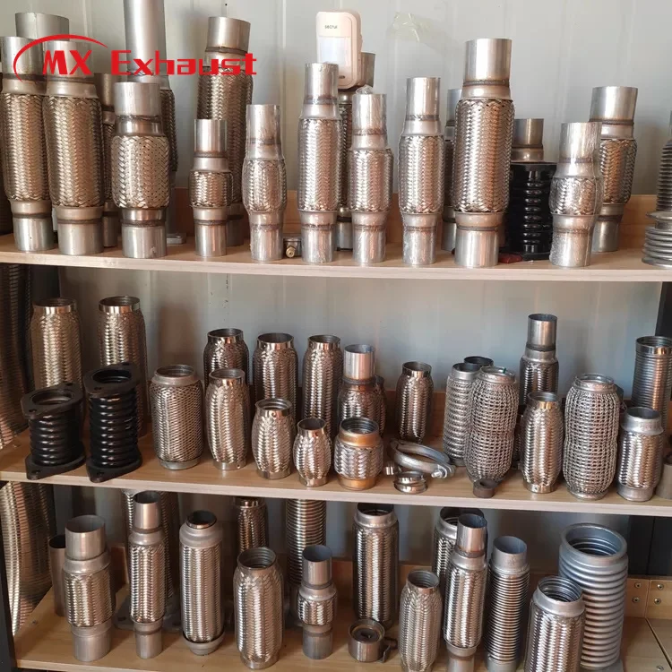 Exhaust Flexible Bellow Pipe With Interlock Layer Hose Outer Braided ...