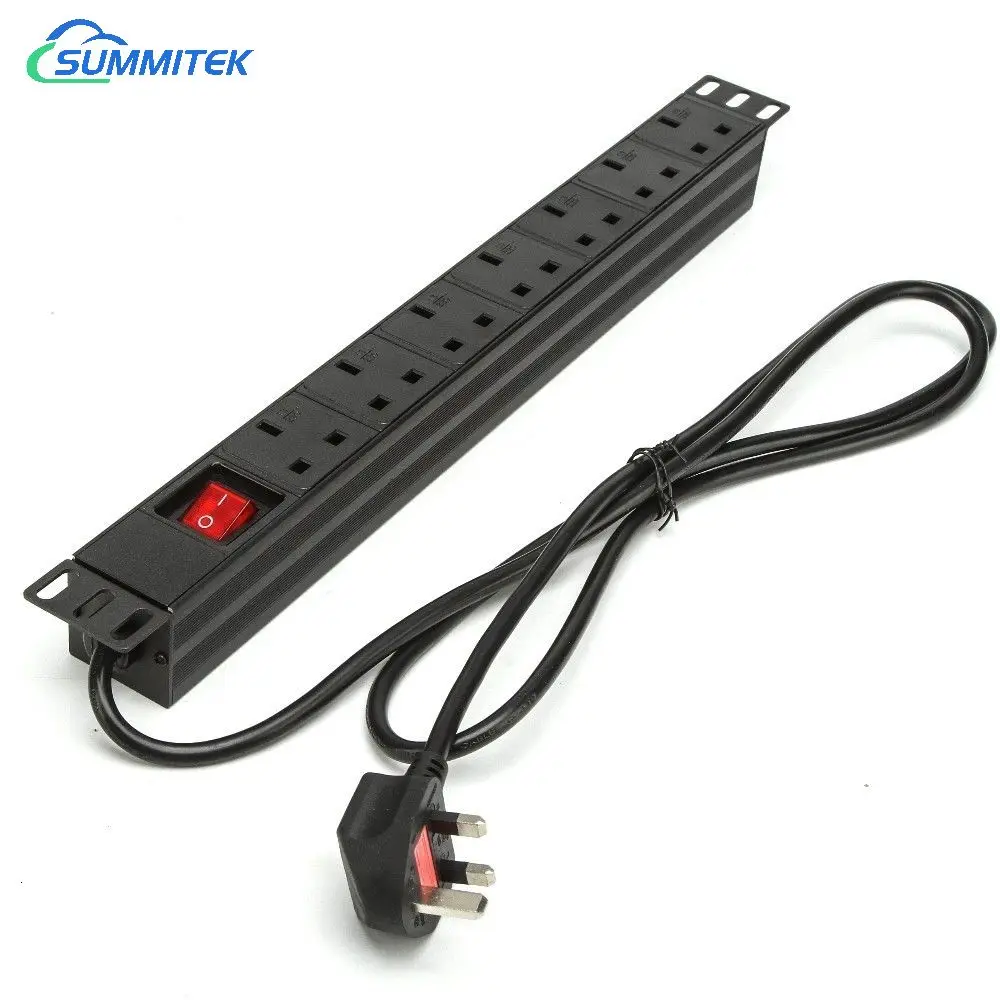 1u Pdu Server Rack Power Distribution Unit 2/4/6/8/14 Way 10a 16a 230v ...
