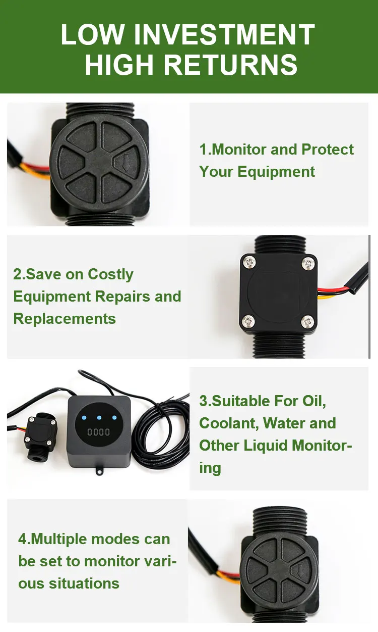 Flowmeter Water Turbine Flow Meter Sensor With Pulse Signal Thread ...