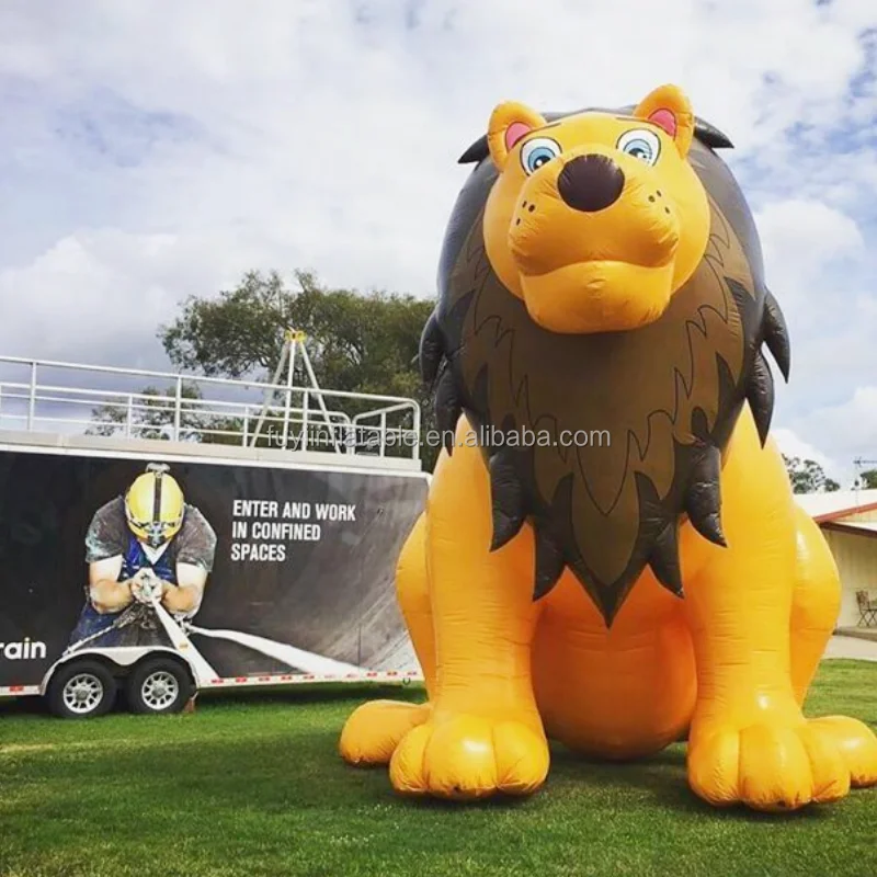 Vivid Giant Inflatable Lion Balloon Model Inflatable Jungle Animal Lion ...