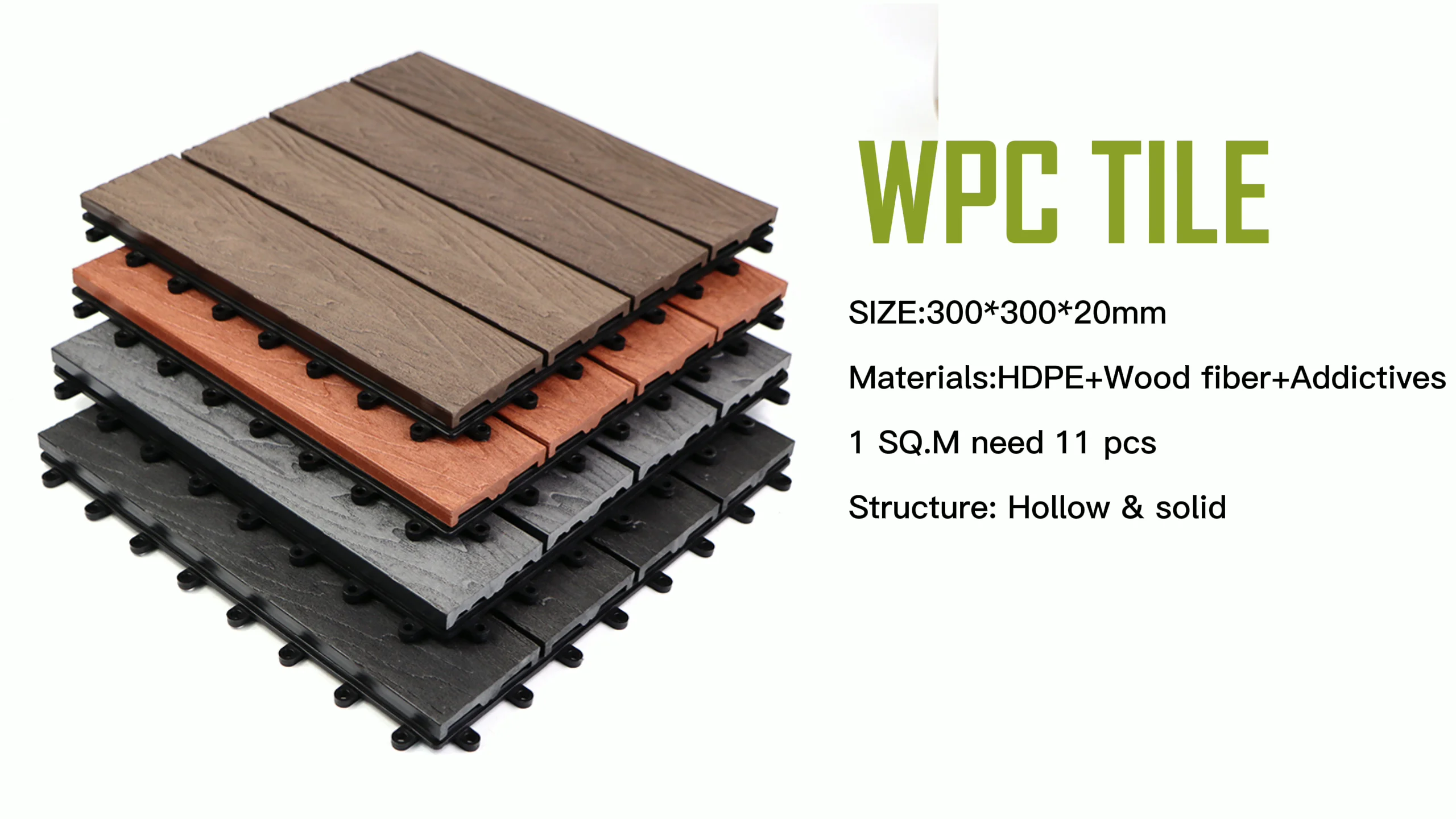 Modern Interlock Wpc Diy Composite Decking Tiles 300x300 Decking For Outdoor - Buy Interlock Wpc ...