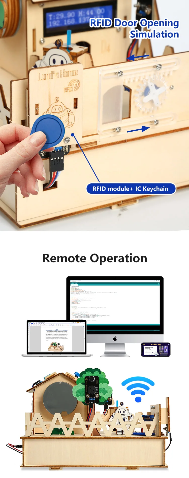 Robotlinking Diy Smart Home Kit For Arduino Kit Robot Starter Automation Projects Wooden House