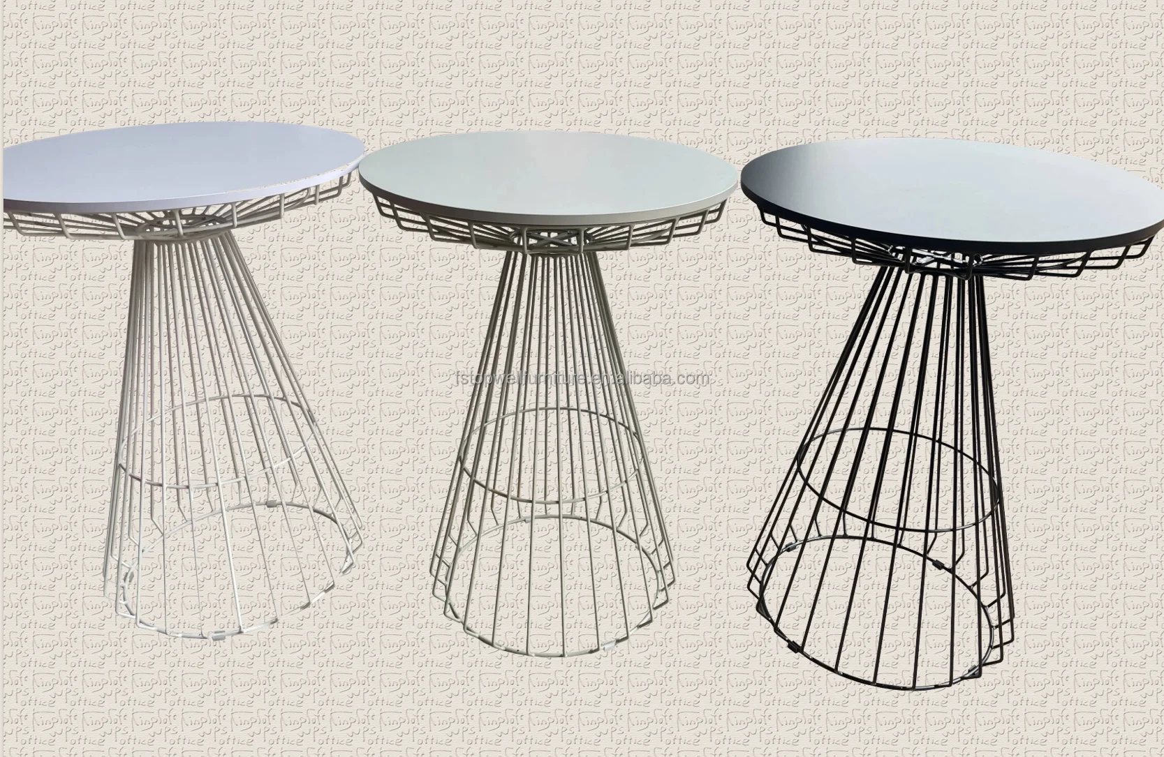 High Top Bar Tables Cocktail Table Steel Wire Tall Restaurant Cafe High ...