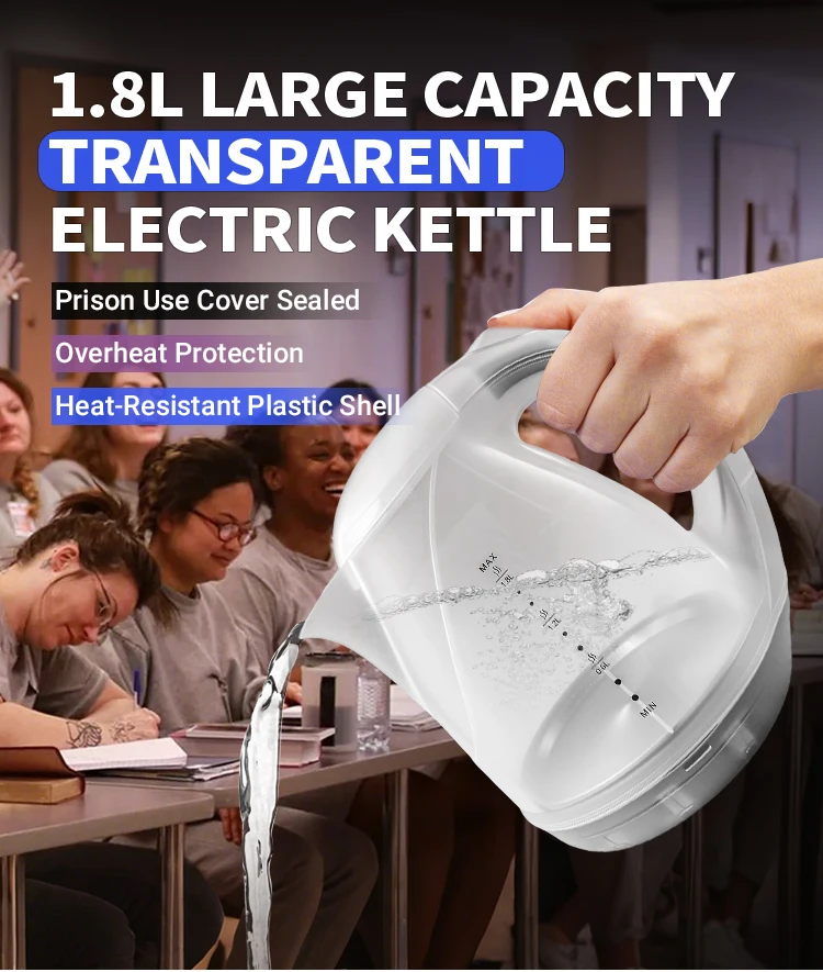 Australia SAA Approved Prison Jail Use 1.8L Electric Kettle