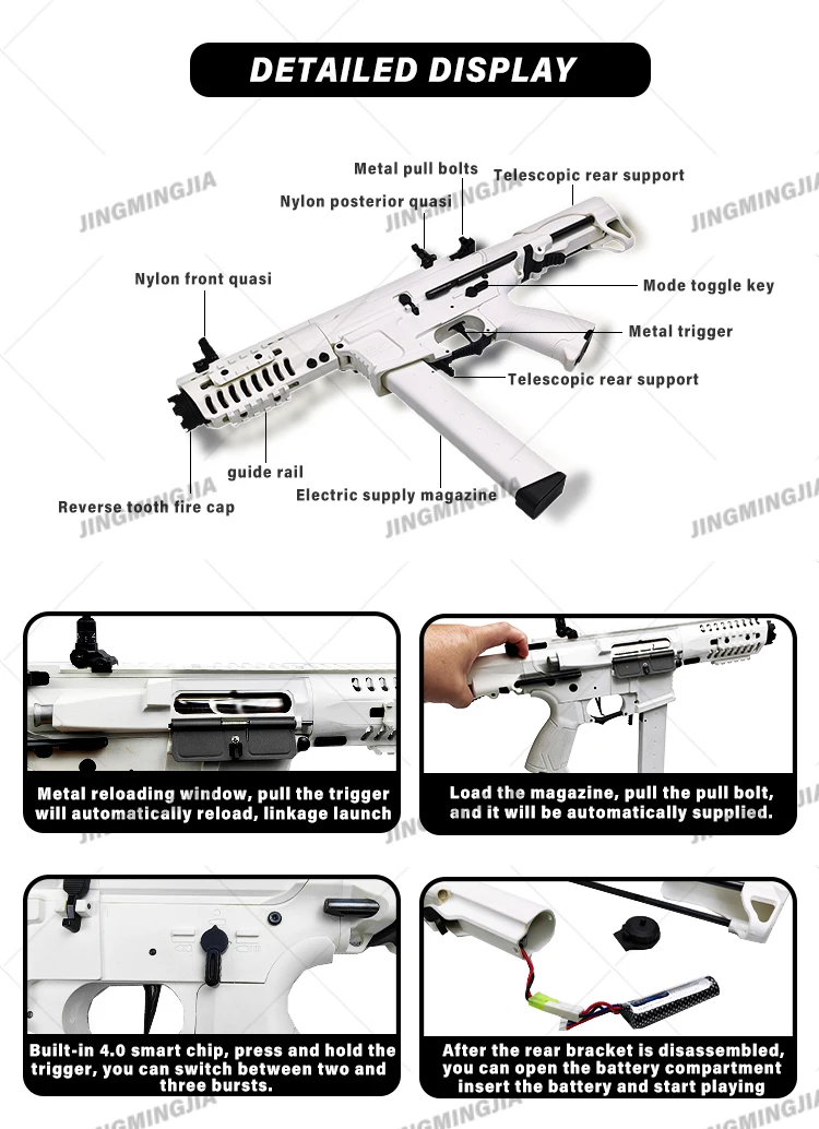 Nylon Mp5 M4a1 Uzi Water Gel Ball Gun Pistola De Hidrogel Metal ...