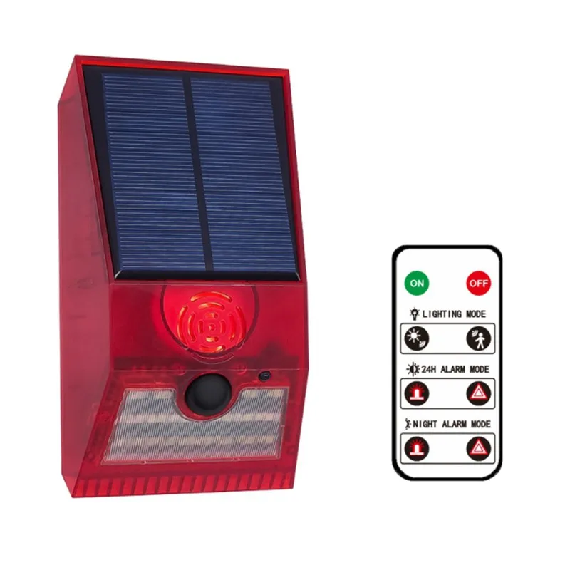 Solar Sound Alert Flash Warning Sound Light Alarm Motion Sensor 129db ...