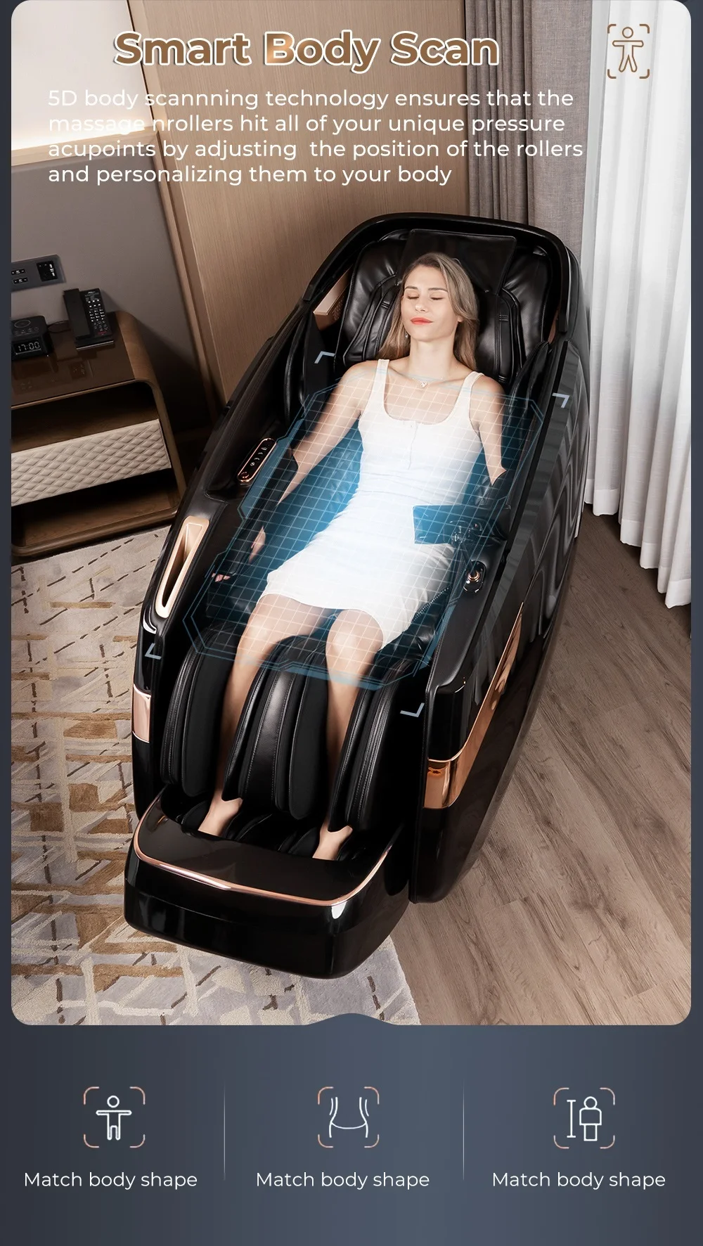 New Luxury Robotic Ai Technology 5d Vibration Spine Care Massage Chair ...