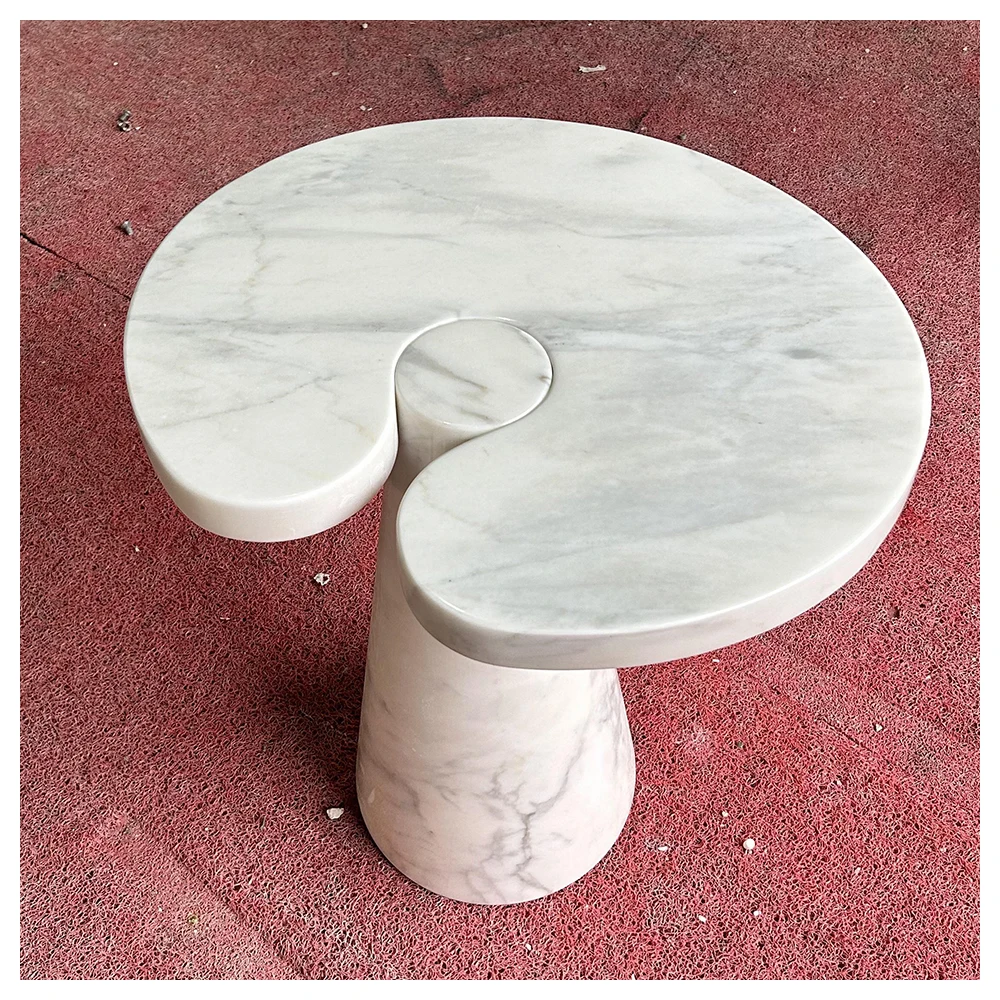 LANDER STONE new design white console tables marble night stand side ...