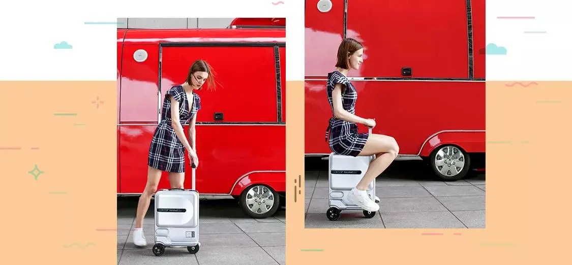 Airwheel Motor Luggage Smart Suitcase Business Ride On Travel Luggage ...