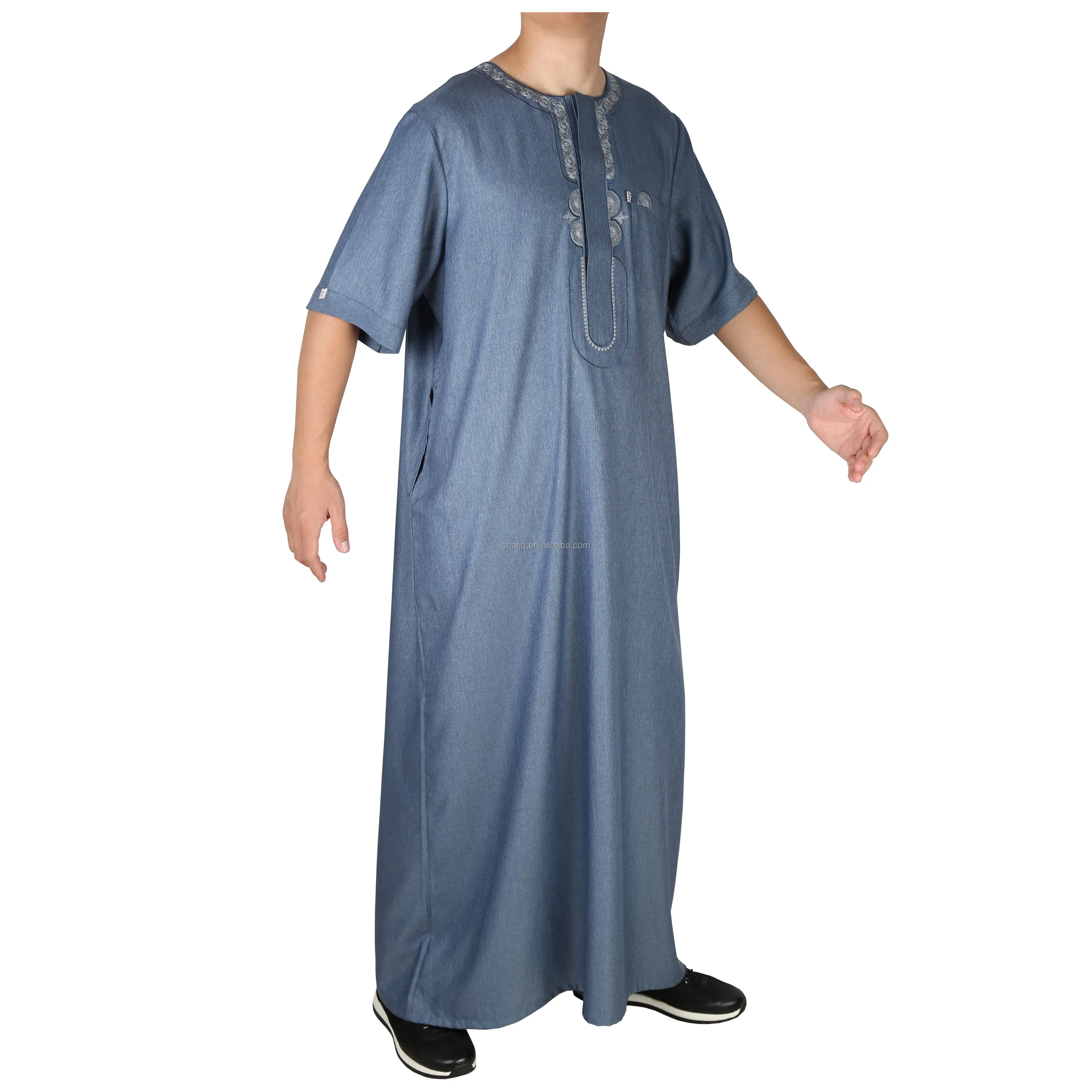 Fashion Embroidered Musulman Kandura Kimono African Muslim Prayer Burqa ...