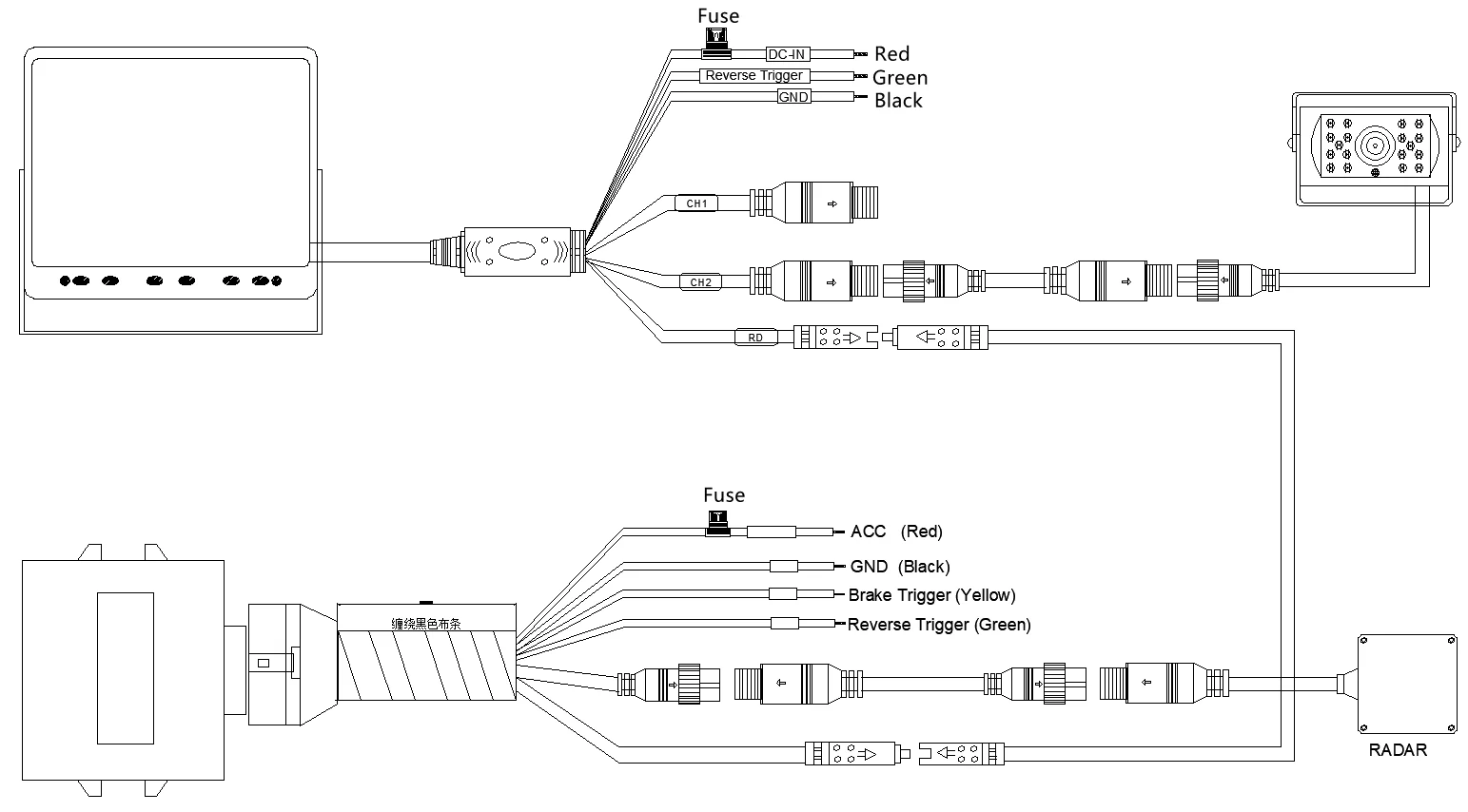 Truck Radar Sensor Proximity Warning System 40m Distance Visual Blind ...