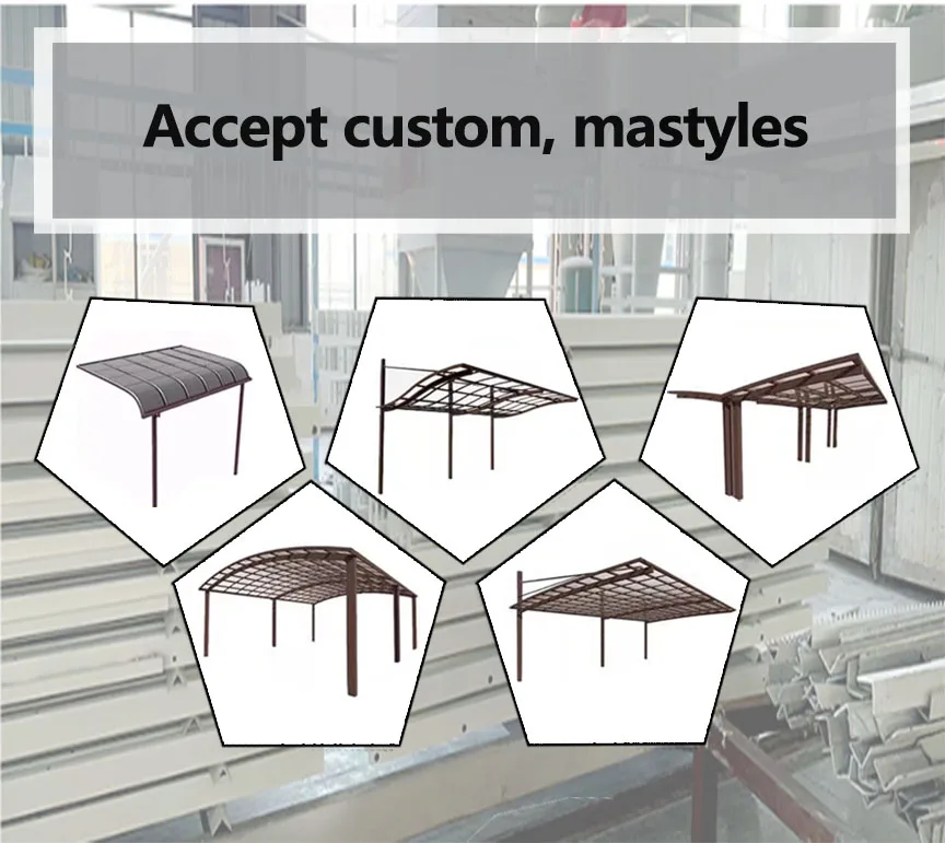 Customization Light Steel Structure Portable Double Car Garage Foldable ...