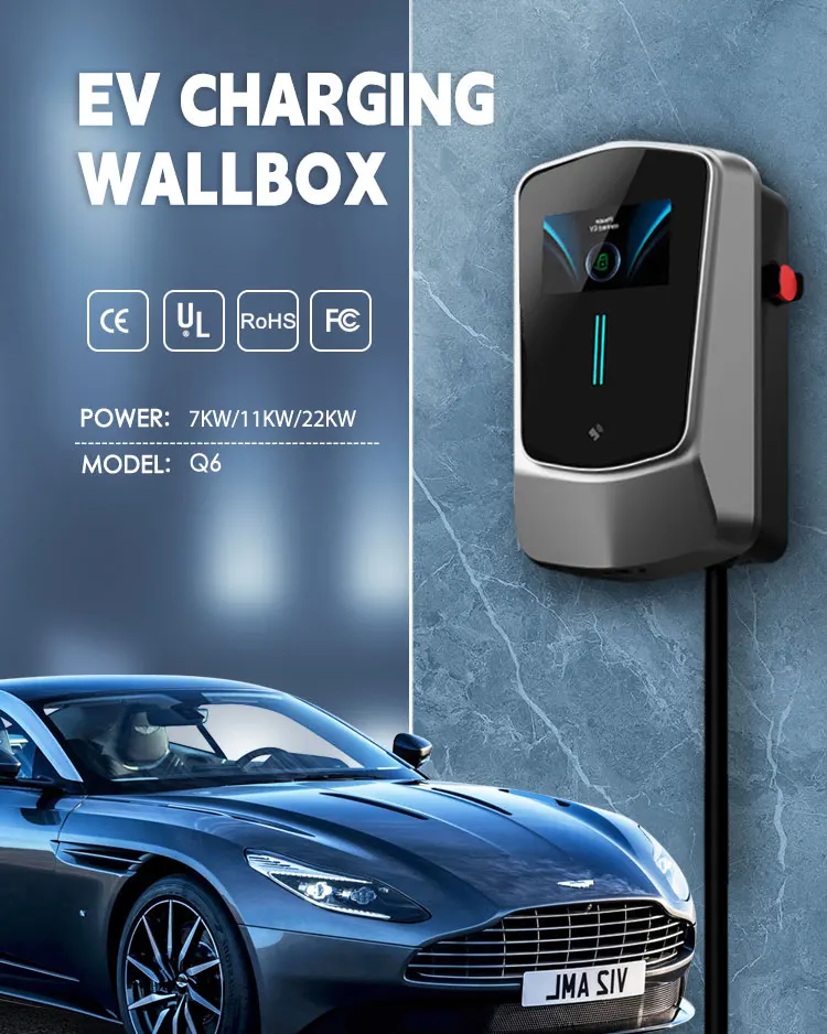 22kw Type2 Smart Travel Ev Charging Instacharge Adjustable Current Ev Charger 7kw 11kw Mobile ...