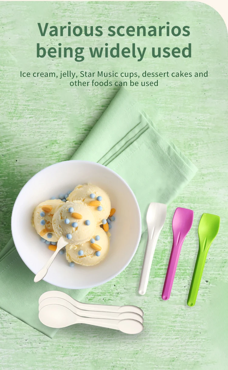 Eco-friendly Ice Cream Scoops - Customizable & Biodegradable
