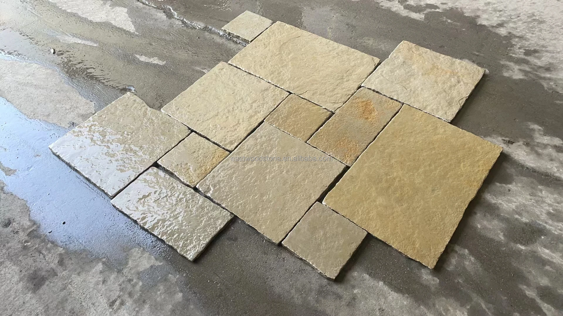 Yellow Limestone French Pattern Pavers Modern Design Natural Stone ...