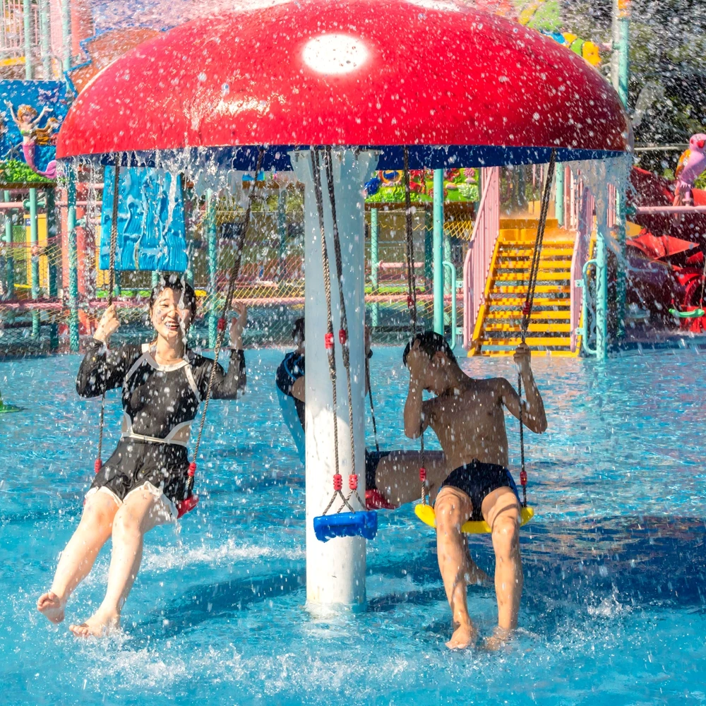 New Arrival Figures Splash Fiber Glass Indoor Swing Mushroom Waterfall ...