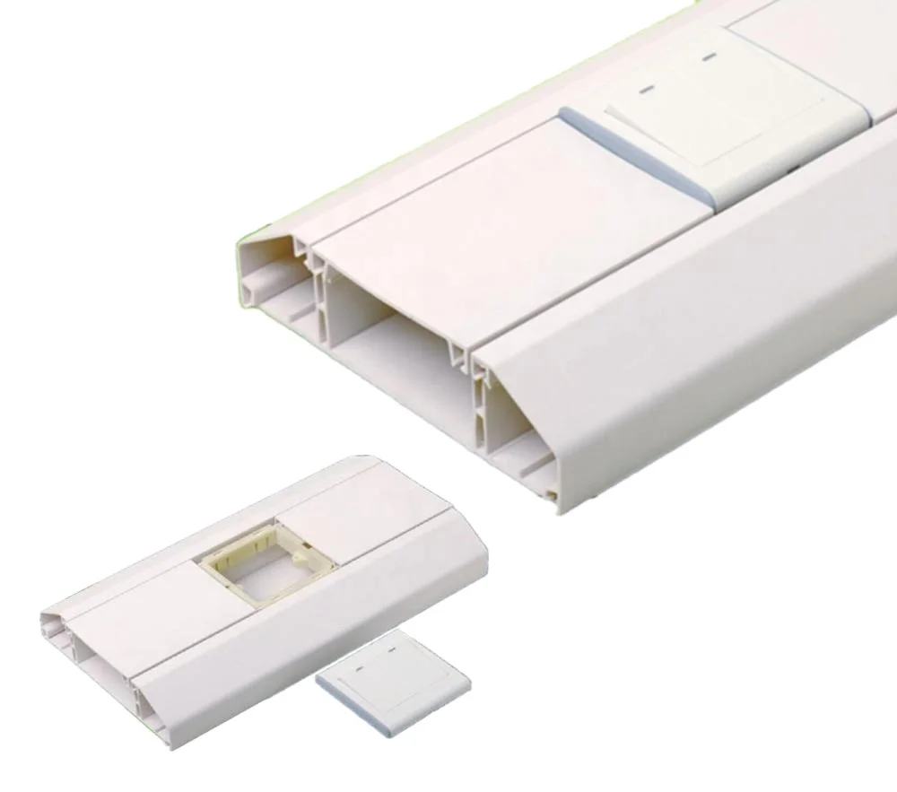 Plastic Electrical Cable Wiring Duct Pvc Perimeter Trunking 3 ...