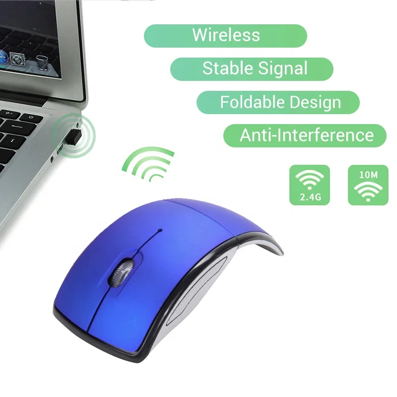 Wireless Optical Foldable Mouse Customized Logo Optical Usb Cordless ...