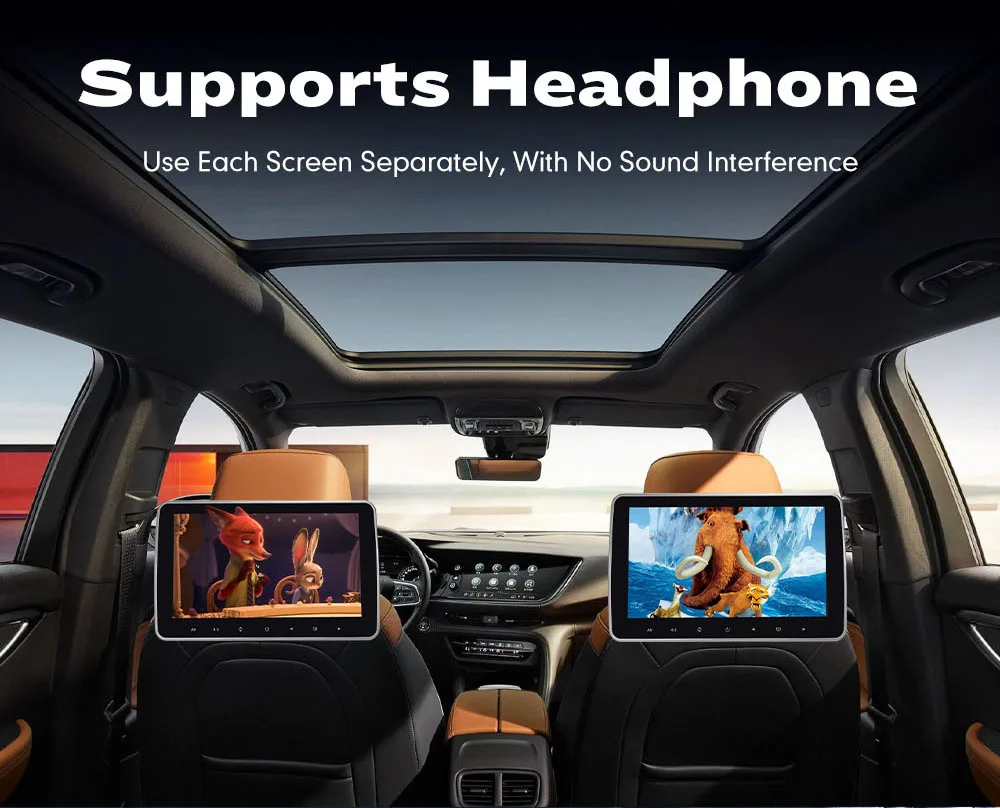 KUNFINE Headrest Monitors - Enjoy Multimedia in Your Car