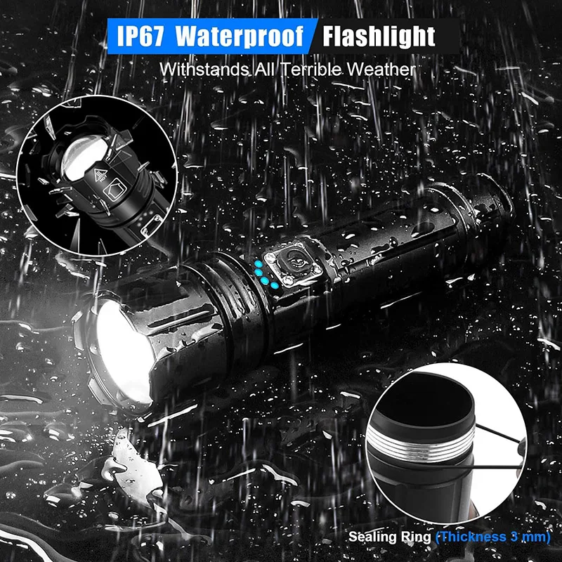 Heytorch Custom Xhp70 90 Linterna Flashlights High Lumens 100000 Torch ...